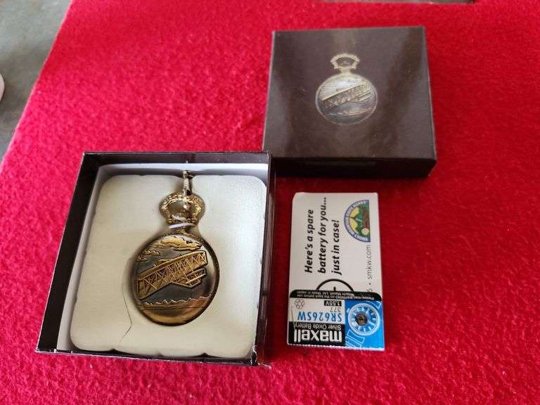 Reliance Croton Quartz Japan Movt Wright Brothers Pocket Watch In Box ...