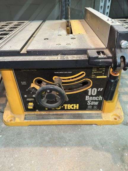 PRO – TECH 10 inch bench saw - Auction Ohio