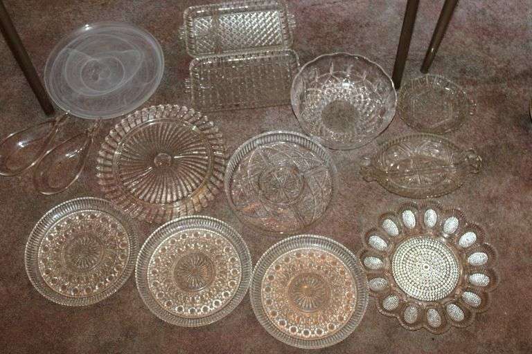 Pressed Glass Servingware - Auction Ohio