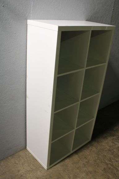 White 8-Cube Storage Shelf Unit - Auction Ohio
