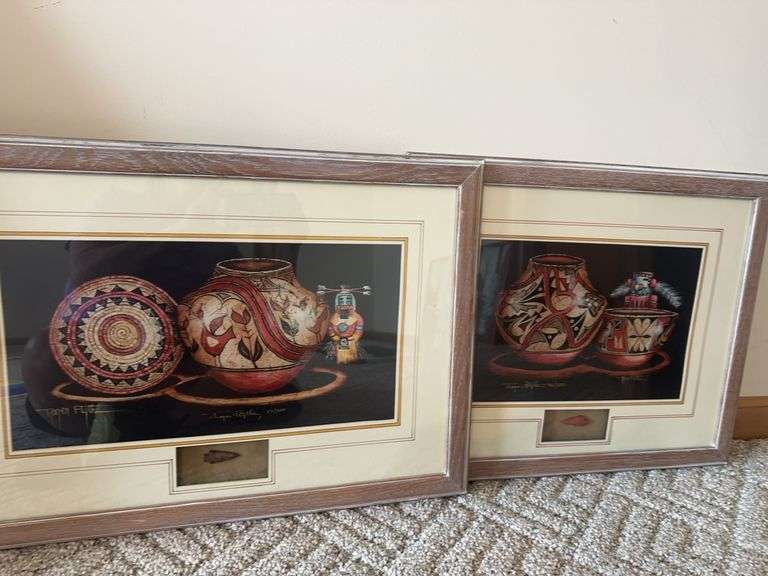 Two native American signed LE prints - Auction Ohio