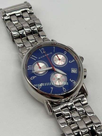 Android Chronograph Watch - Blue - Auction Ohio