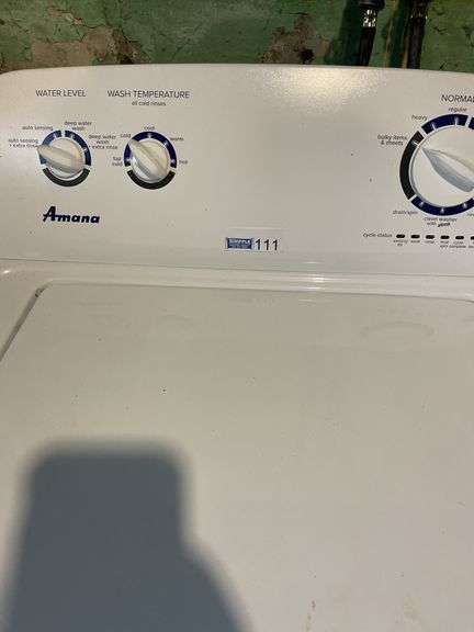 Amana Top Load Washing Machine. About 2 years old - Auction Ohio