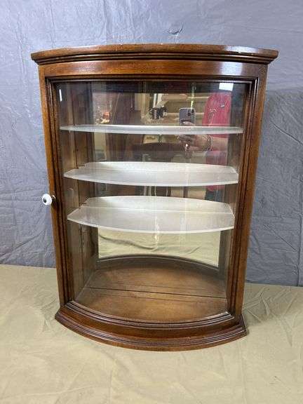 Curved Front Tabletop Display Cabinet - Auction Ohio