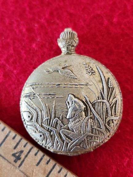 LTD Quartz Japan Movt Bird Dog Pocket Watch - Auction Ohio