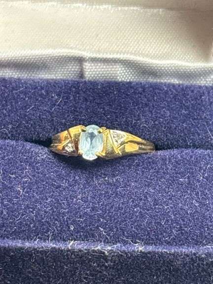 light blue gold ring - Auction Ohio