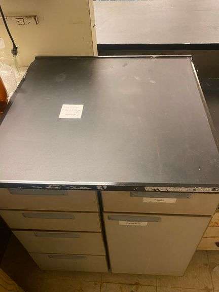 Lab Drawer Unit with Black Top - Auction Ohio