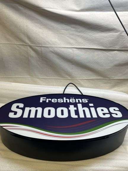 Freshens Smoothies Illuminated Sign with Electric Cord - Auction Ohio
