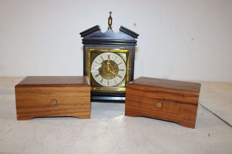 Mantel Clock & Boxes - Auction Ohio