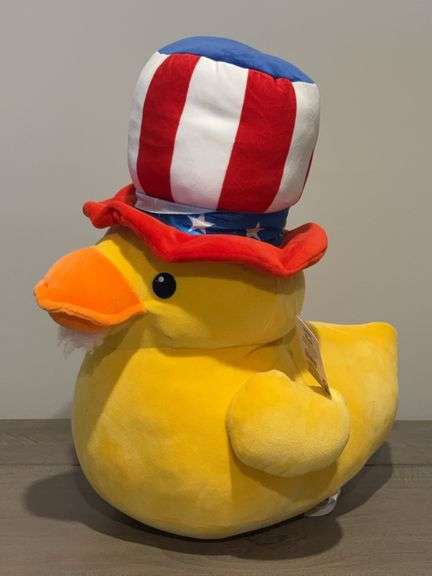 **NEW** Summer 17.5 inch Quackerz Uncle Sam Duck Plush Toy - Auction Ohio