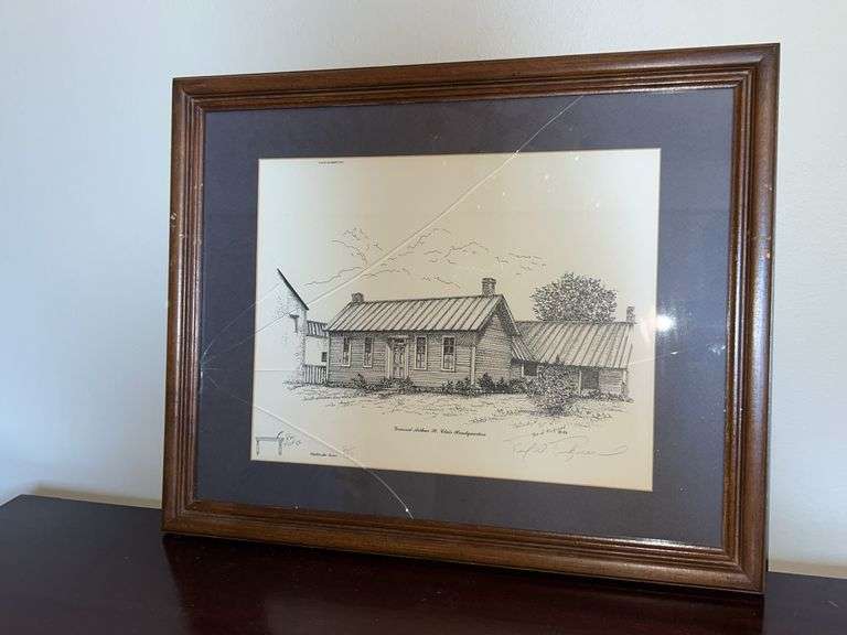 Signed 1988 Ted Fickisen 2/50 General Arthur St. Clair Headquarters No ...