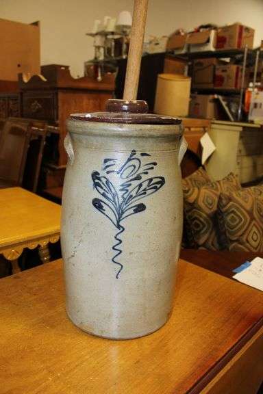 Stoneware Butter Churn - Auction Ohio