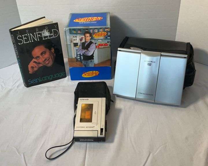 Seinfeld Collection of DVDs, Audio Vox DVD player, Cassette Player ...