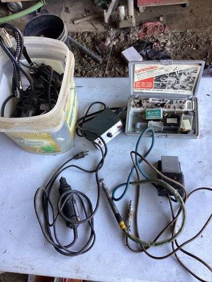 Lot of rotary tools, Dremel Moto-Tool 260 set, and accessories ...