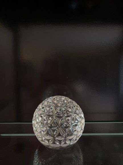 Waterford Crystal cut ball time square 2000 paperweight - Auction Ohio