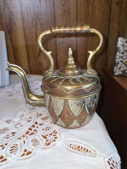 Antique Middle Eastern Copper Tea Kettle - Auction Ohio