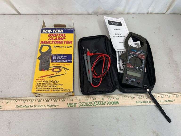 Cen-Tech Digital Clamp Multimeter W/Box - Auction Ohio