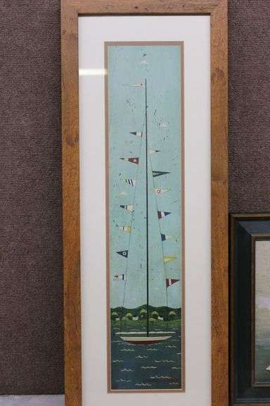 4 Framed Nautical-Themed Prints, Including Warren Kimble and David ...