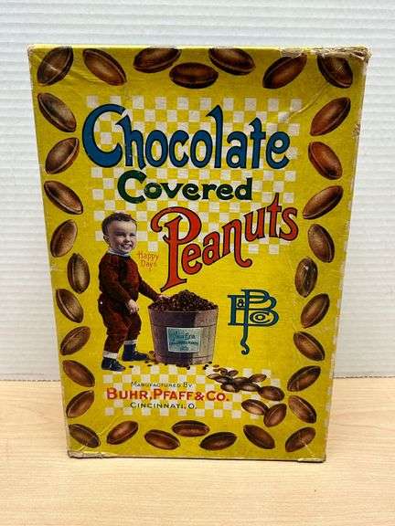 Vintage Buhr, Pfaff & Co. Chocolate Covered Peanuts Advertising Box ...