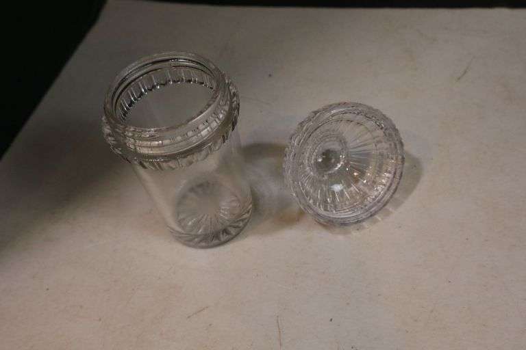 Small Fancy Screw Top Jar - Auction Ohio