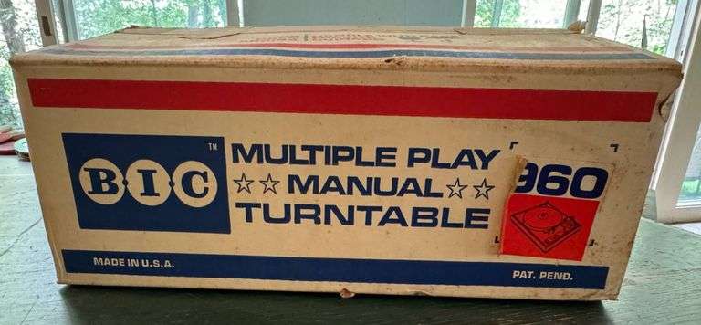 BIC 960 Multiple Play Manual Turntable in Original Box - Auction Ohio
