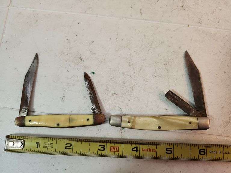 2 Camillus Pocket Knives 2 Blade & 1 Blade Both Have Damage ***Must Be ...
