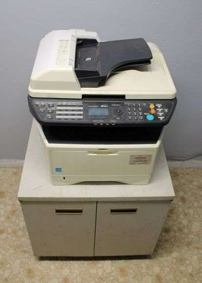 Kyocera ECOSYS M2535dn Multifunction Printer on Rolling Storage Cabinet ...
