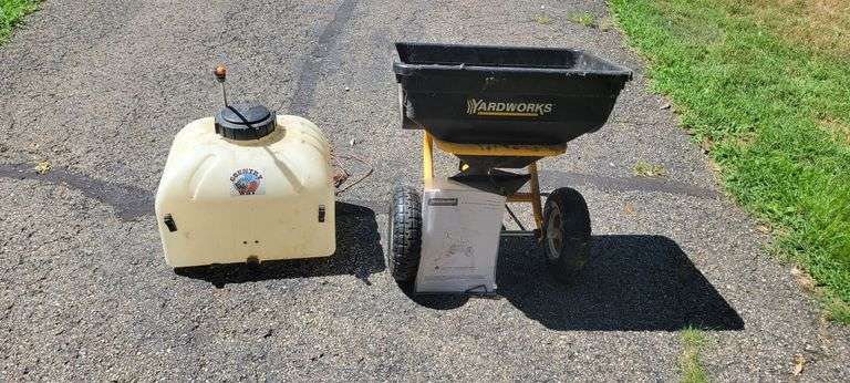 Yardworks seeder and Country Way sprayer - Auction Ohio