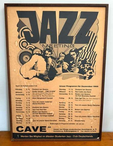 1968 - German Jazz Poster - Auction Ohio