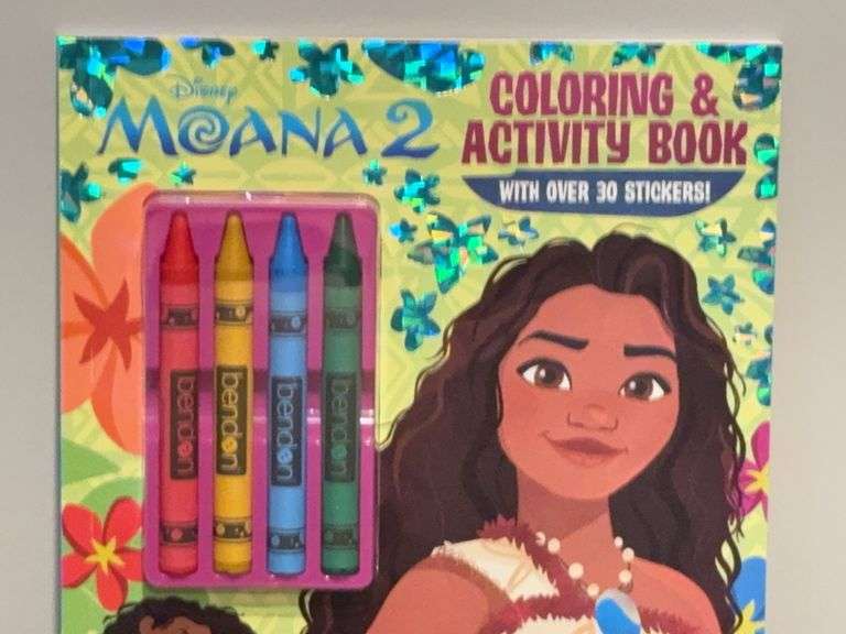 **NEW** Moana 2 Coloring & Activity Book w/ Over 30 Stickers & Crayons ...