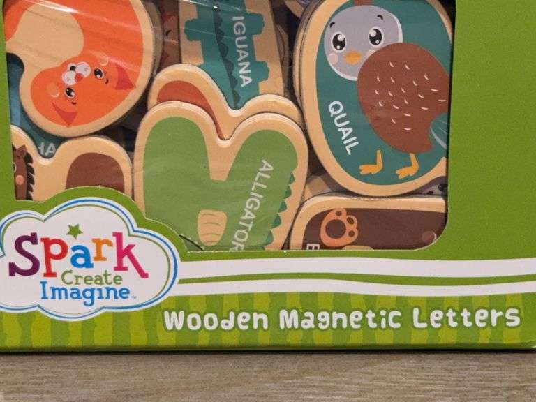 **NEW** Spark Create Imagine Wooden Magnetic Letters, 3y+, Educational ...
