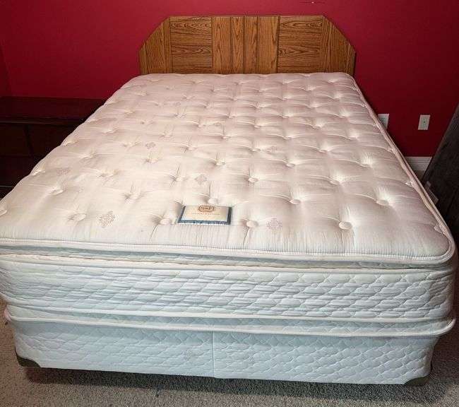Stern and Foster Pillow Top Queen Size Mattress, Boxspring and ...