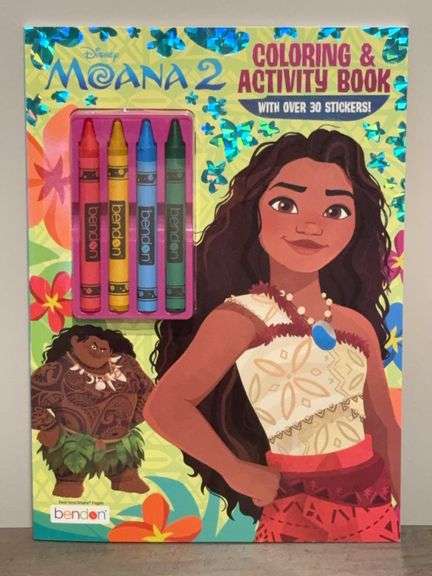 **NEW** Moana 2 Coloring & Activity Book w/ Over 30 Stickers & Crayons ...