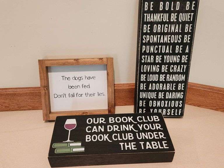 Fun Sayings Wood Signs - Auction Ohio