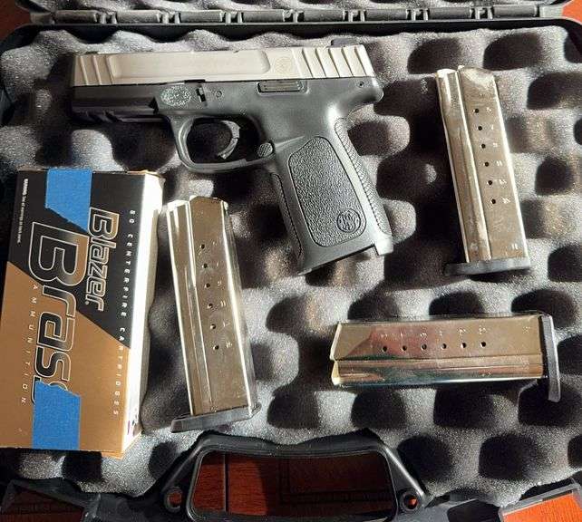 Smith and Wesson SD9 VE Handgun with Three Clips, Case and Ammo ...