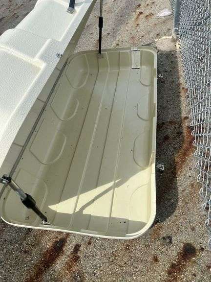 White Dock Box with Hydraulic Lid - Auction Ohio