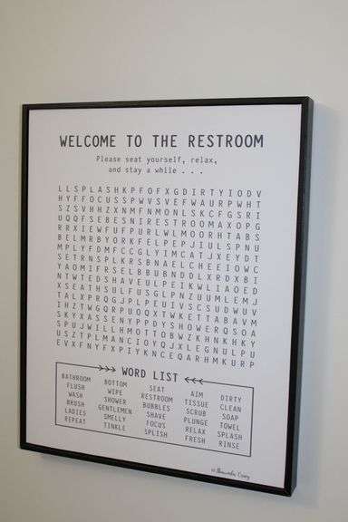 Restroom Word Art - Auction Ohio