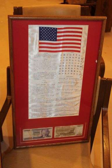 Framed Flag Document - Auction Ohio