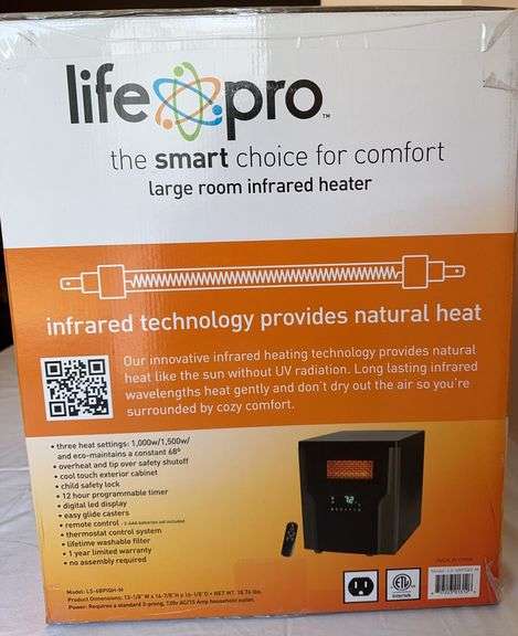 New in the Box, Life Pro Infrared Heater - Auction Ohio