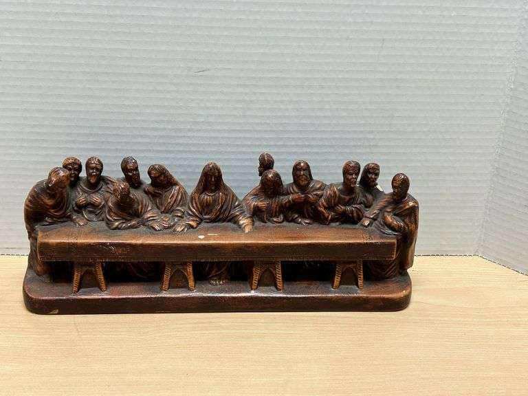1972 Ceramic “The Last Supper” Sculpture – Signed and Dated - Auction Ohio