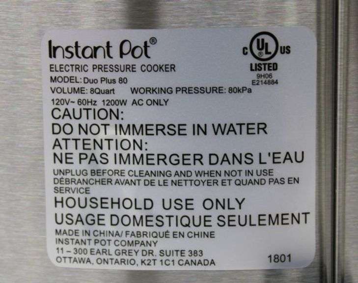 Instant Pot Duo Plus 8-Quart Electric Pressure Cooker with Accessories ...