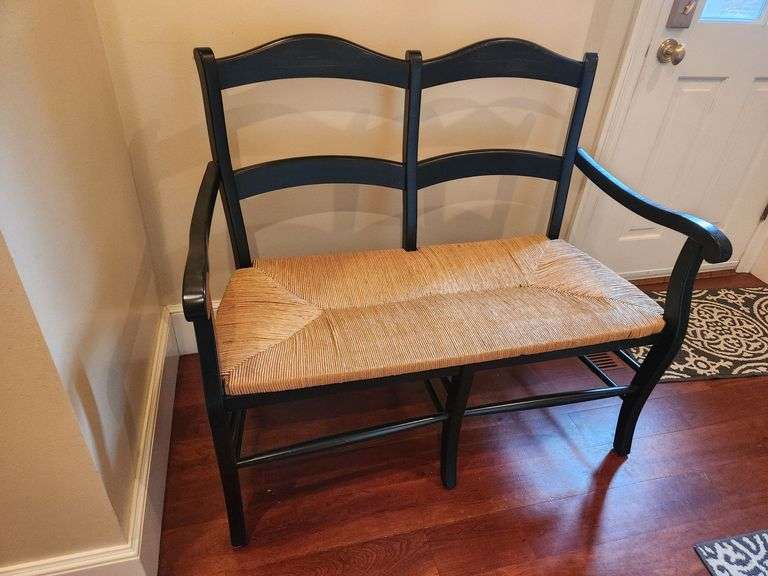 Rush Seat Bench - Auction Ohio