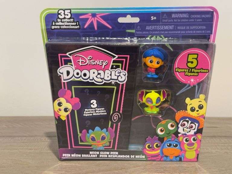 **NEW** Disney Doorables Neon Glow Peek Figures, 1.5-inch Collectible ...
