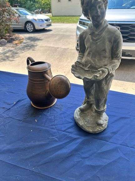 Watering Can & Garden Statue - Auction Ohio