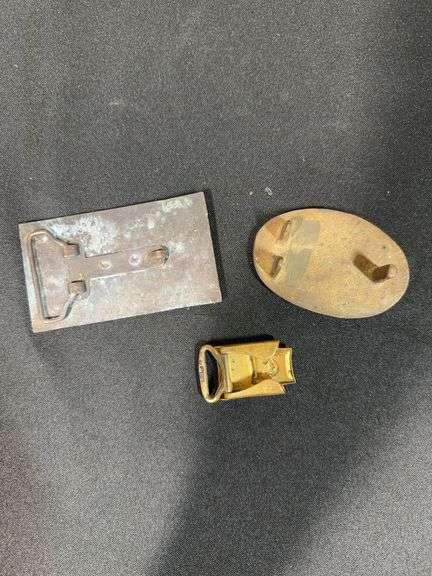 Vintage Military Style Brass Belt Buckles - Auction Ohio
