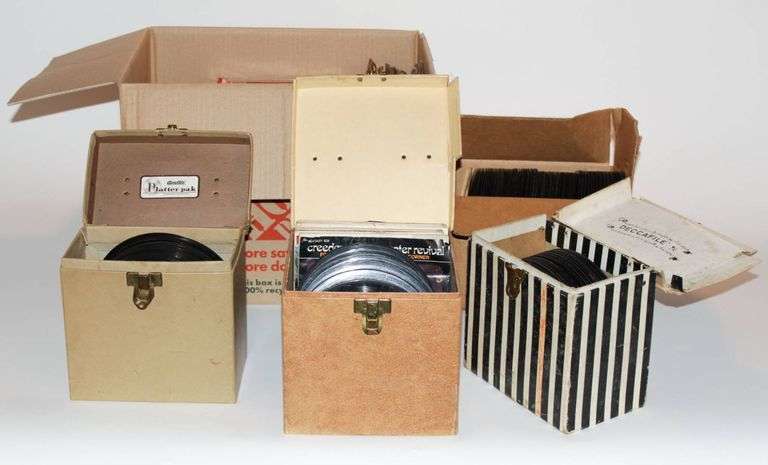 45 RPM RECORDS IN STORAGE BOXES. - Auction Ohio