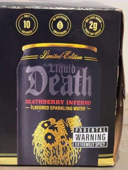 **NEW** Liquid Death, Deathberry Inferno, Strawberry Lava Flavored ...