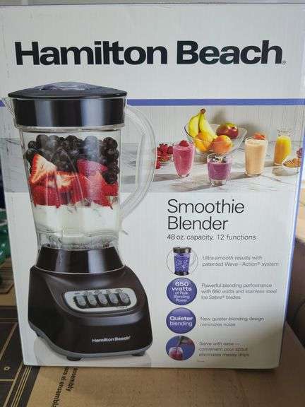 Hamilton Beach Smoothie Blender, 48 oz. Jar, Stainless Steel Blade ...