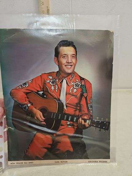 Signed Grand Ole Opry Carl Butler Columbia Records Print - Auction Ohio