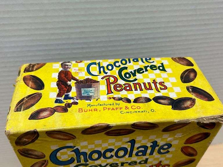 Vintage Buhr, Pfaff & Co. Chocolate Covered Peanuts Advertising Box ...
